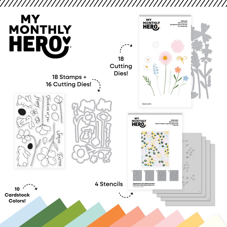 10 Cards 1 Kit • My Monthly Hero & Super Hero • February 2026 – CardCut-ups